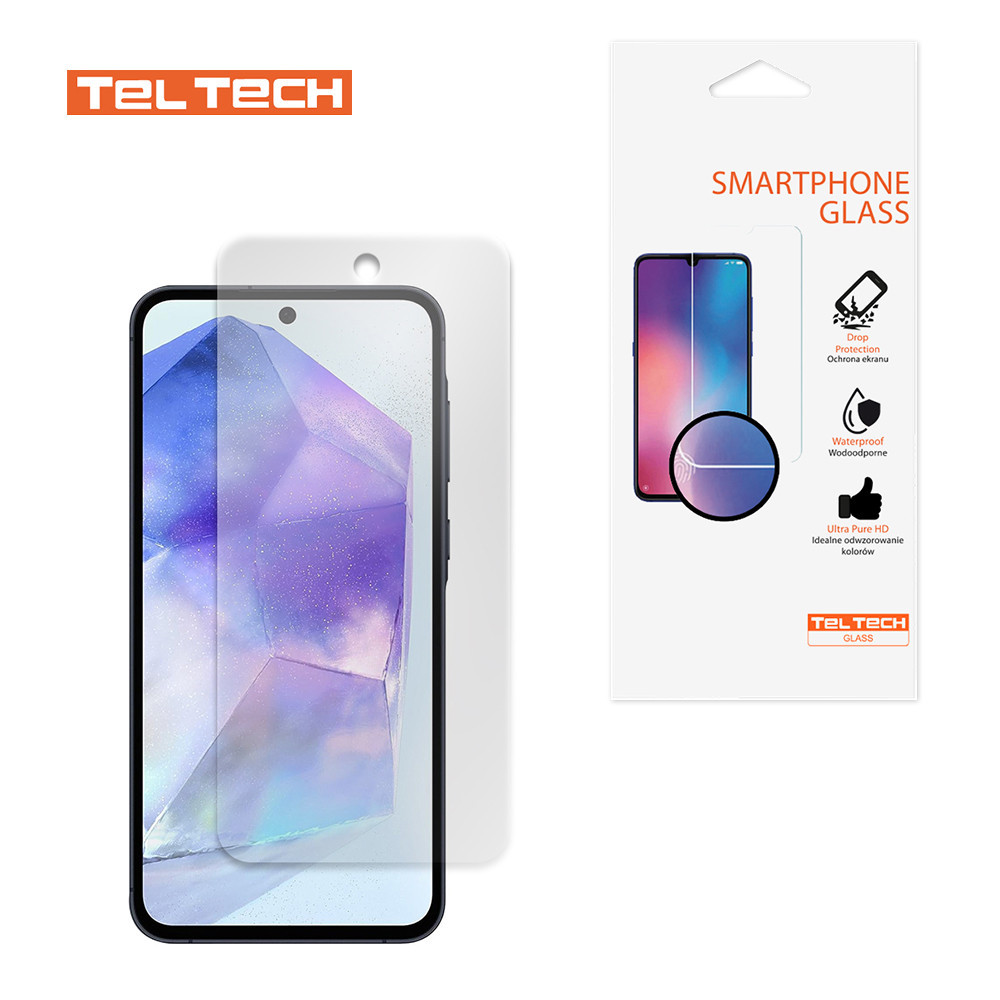 Szkło hartowane 2,5D Teltech do 2,5D Xiaomi Redmi 13c 4G / 5G płaske ...